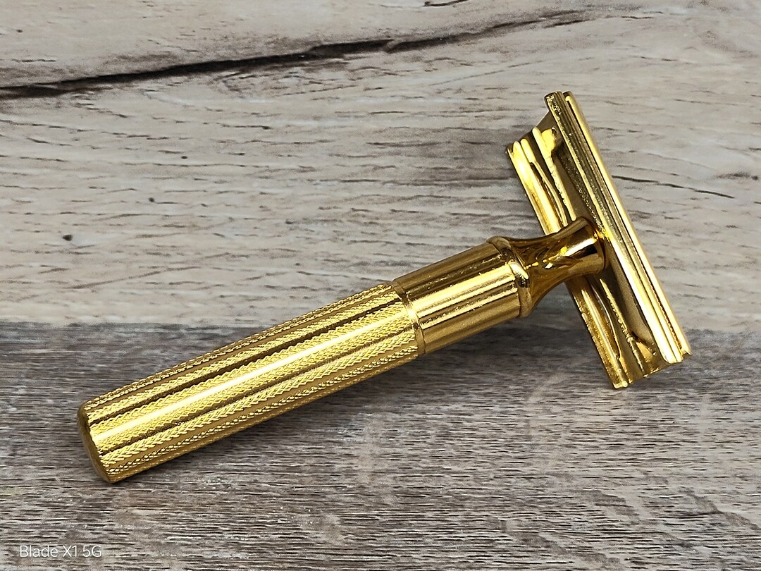 Gillette Pre War Fat Handle Tech Vintage Safety Razor Replated 24K Gold ...