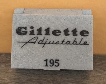 1958 Gillette Executive Fatboy Adjustable Vintage Safety Razor in 24K ...