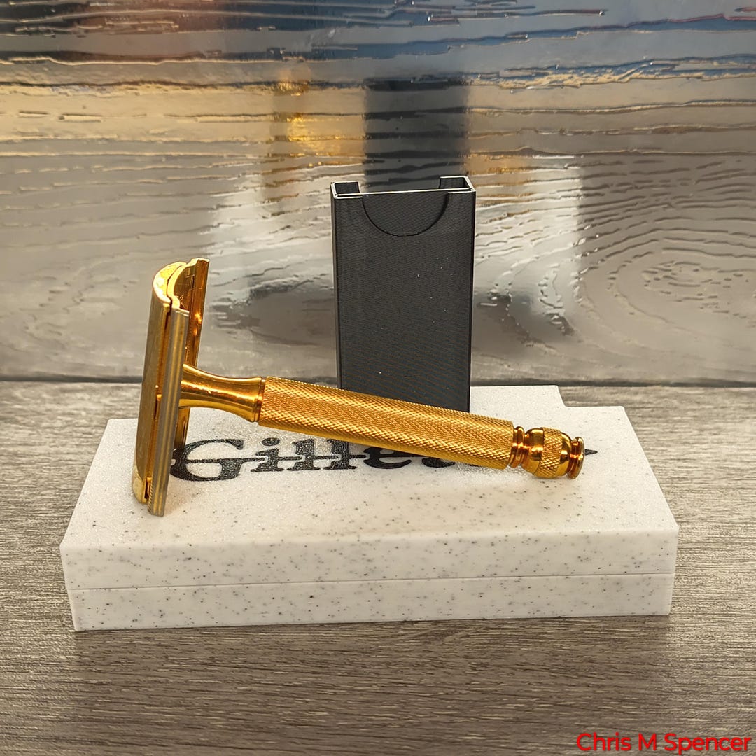 Gillette Ball End Tech Safety Razor - Original Gold Plating: New Travel ...