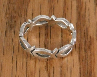 6mm Christian Fish Ring Sterling Silver Christian Unisex - Etsy
