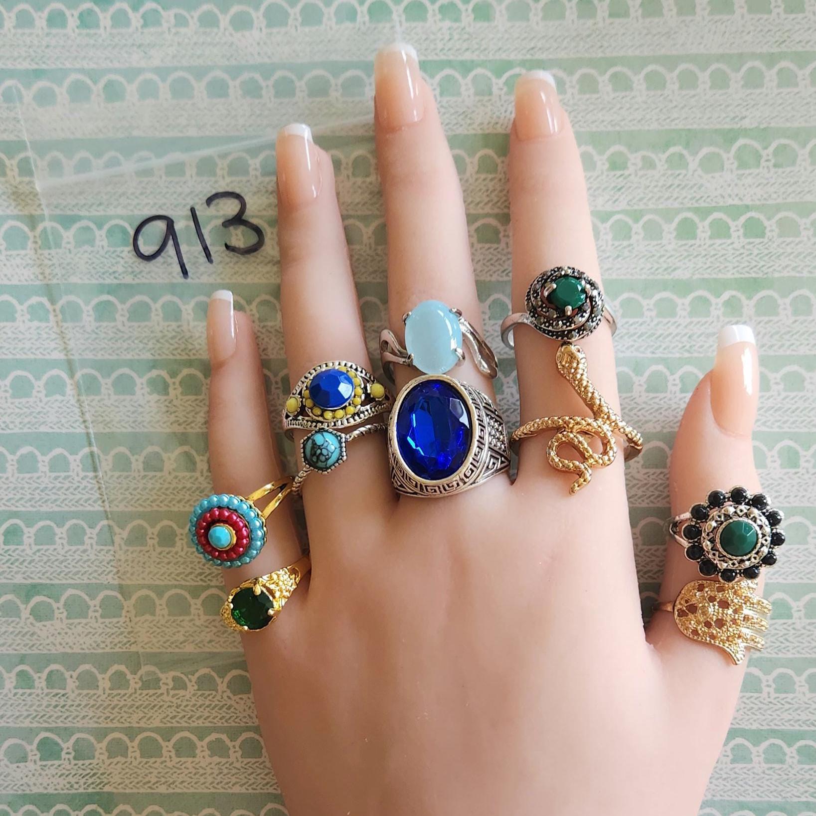 Size 9 Ring Grab Bag: 10 Costume Jewelry Rings, Size 9-10 - Etsy