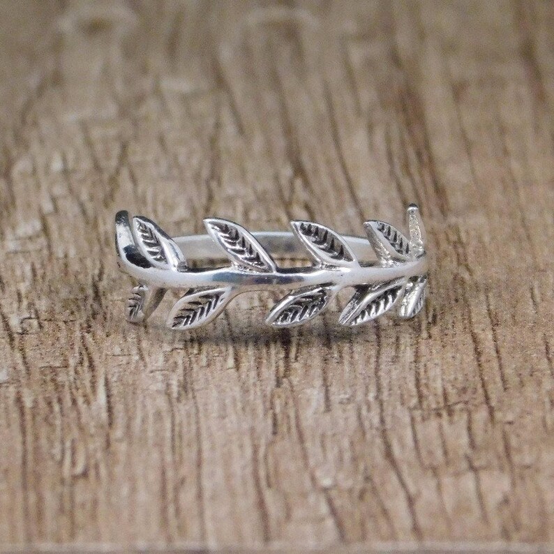 Laurel Branch Ring Sterling Silver Ring Laurel Leaf Wreath - Etsy