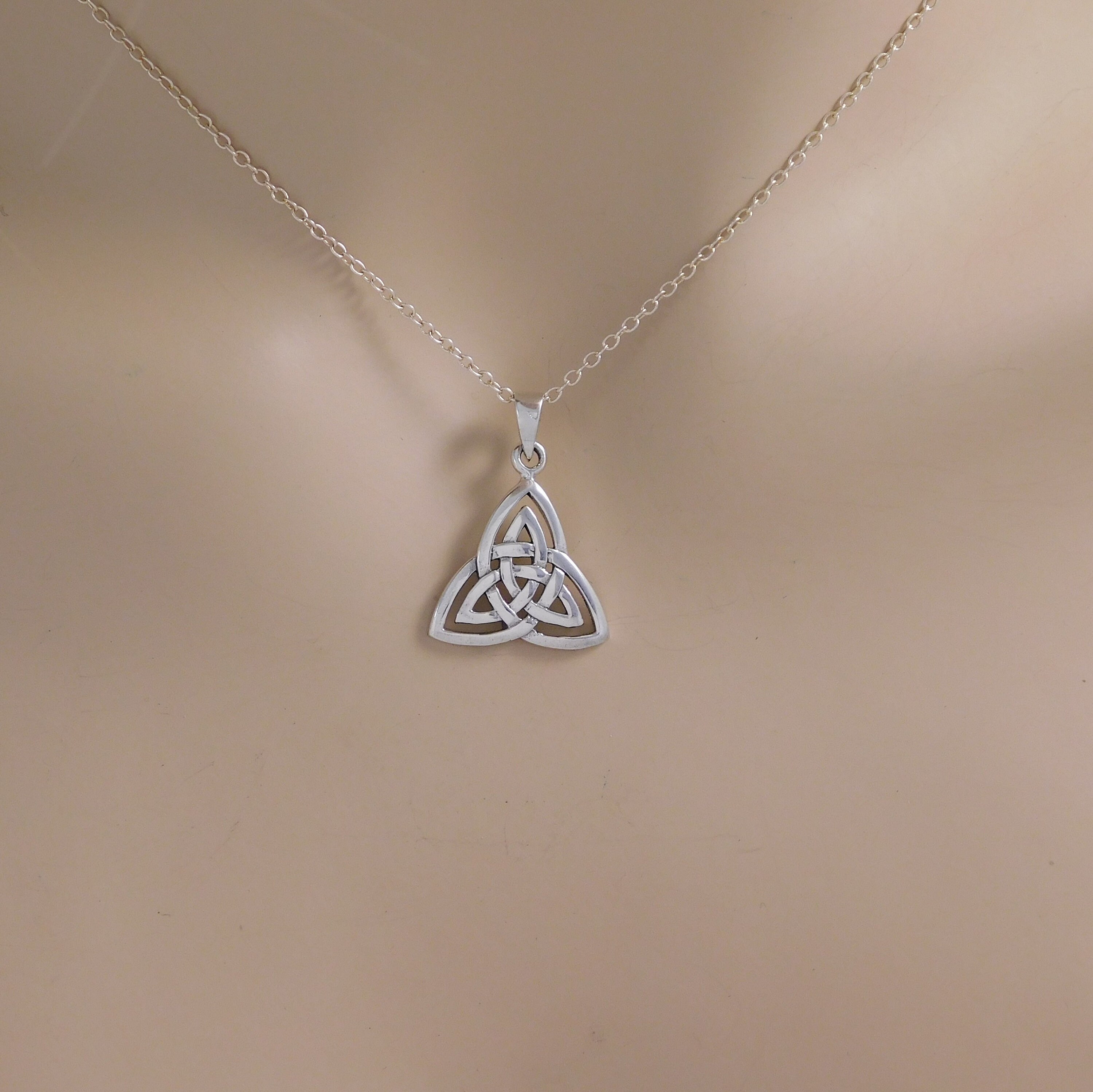Irish Celtic Endless Trinity Knot Necklace With Chain Irish - Etsy