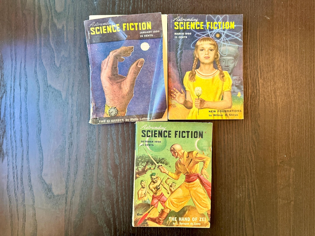 1950 Astounding Science Fiction Vintage Books (january, March, October ...