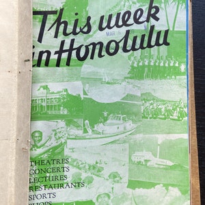 RARE COLLECTIBLE; This Week in Honolulu 1939-1940; Vintage Weekly ...