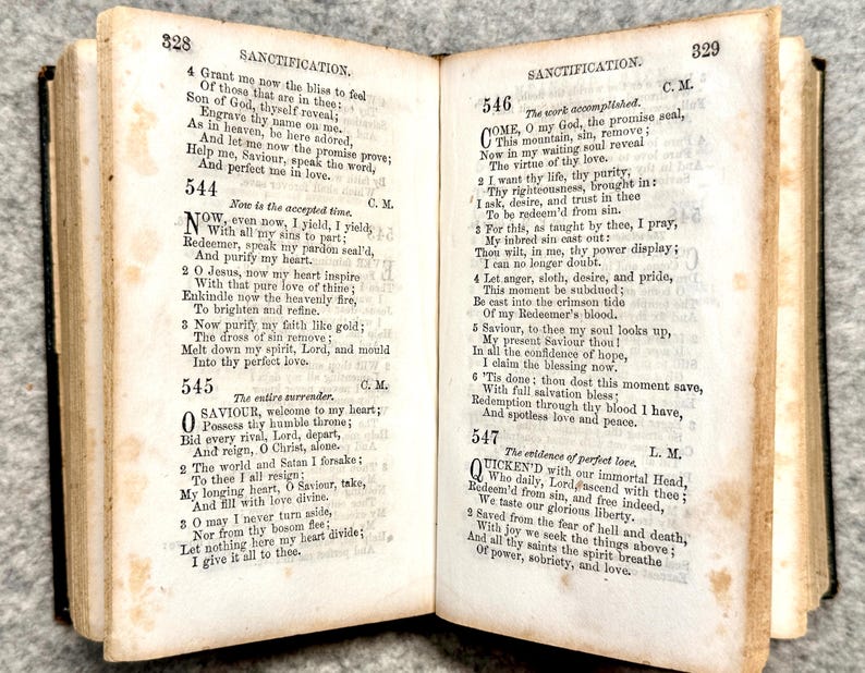 1858 Religion Song Hymn Book; Hymns - Methodist Episcopal Church ...