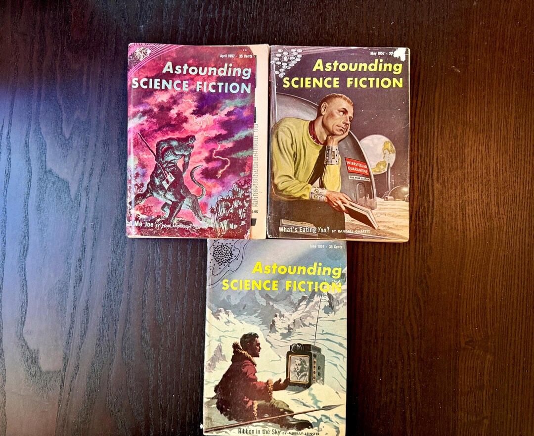 1957 Astounding Science Fiction Vintage Books (april, May, June 1957 ...