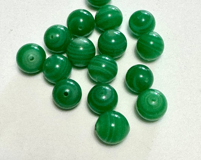 Vintage Round Jade Glass Beads, Jade Beads, Vintage Jade, 8mm Jade ...