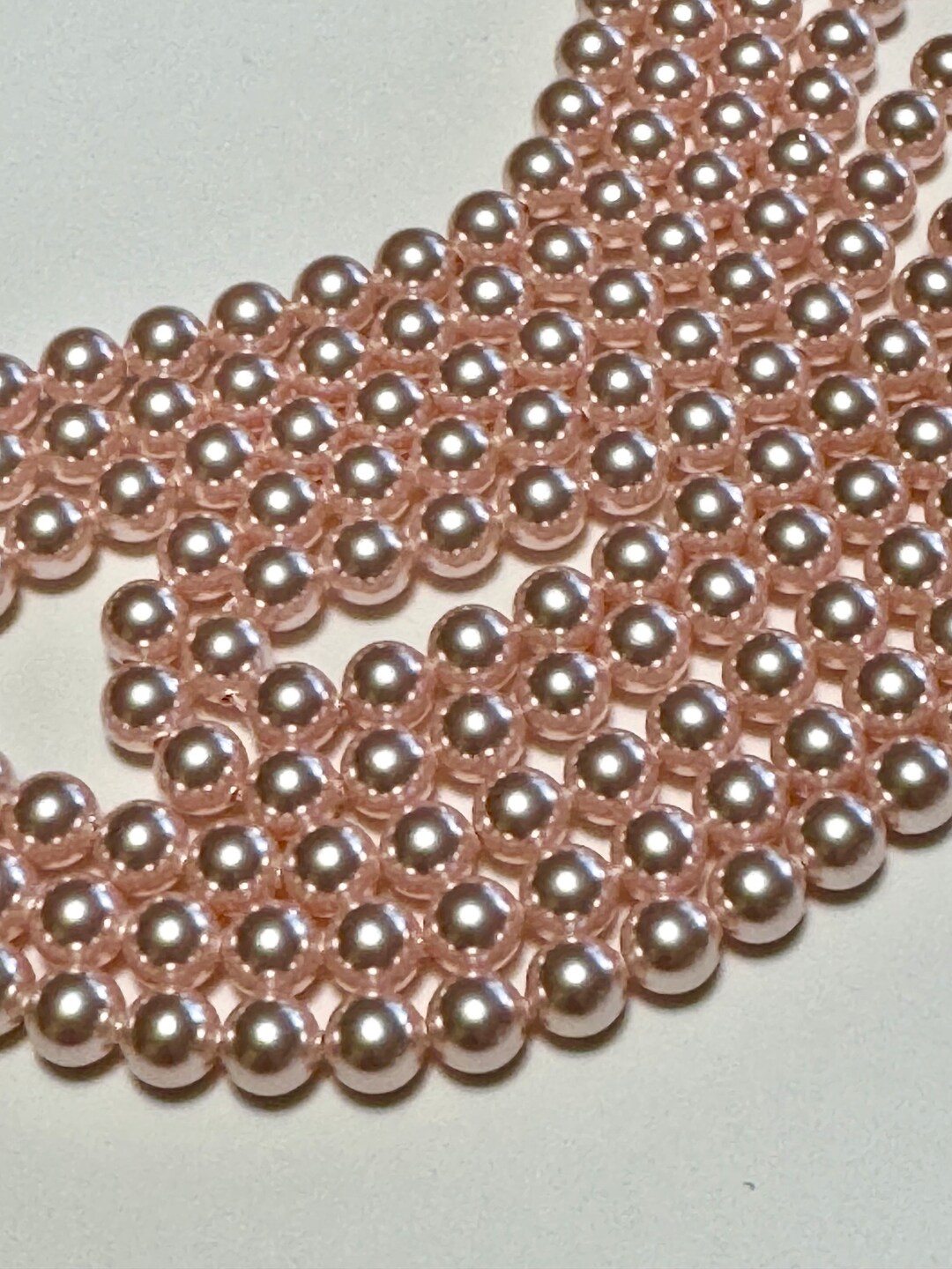 Vintage Round Rosal Swarovski Crystal Pearl, Swarovski Round Pink Pearl ...