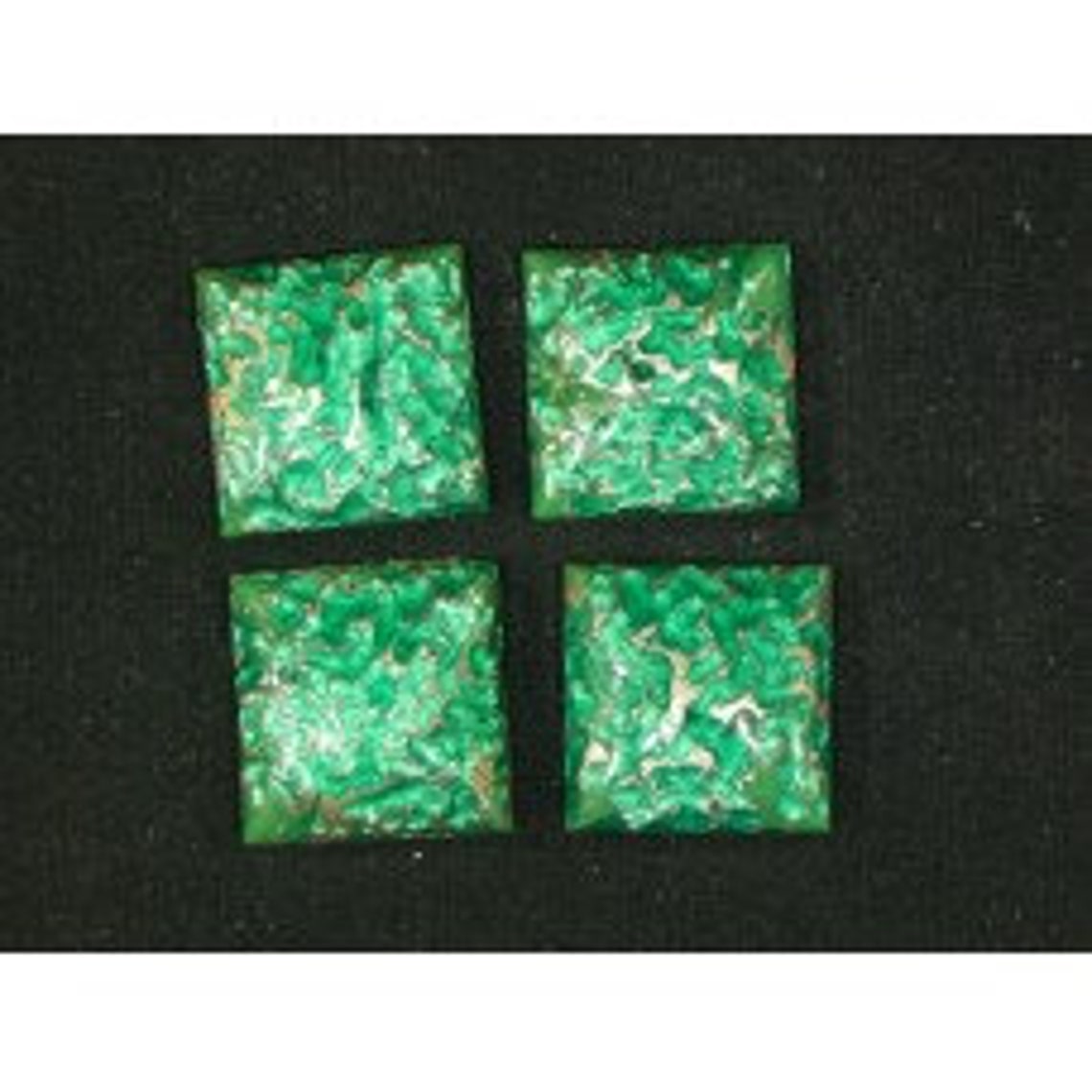 Japanese Glass Emerald Green Square Cabochons - Etsy