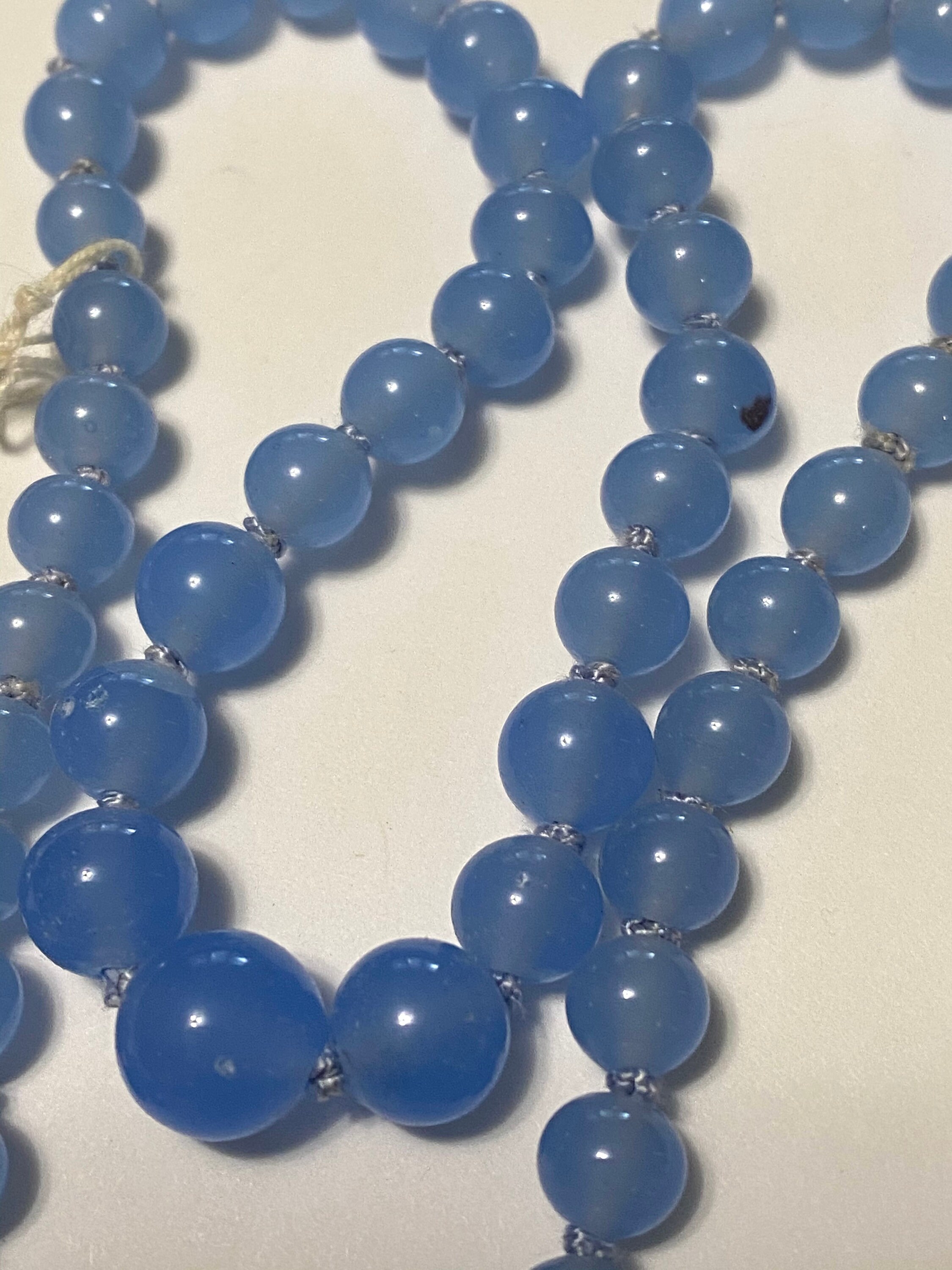 Vintage Slate Blue Japanese Glass Beads, Blue Glass Beads, Japanese ...