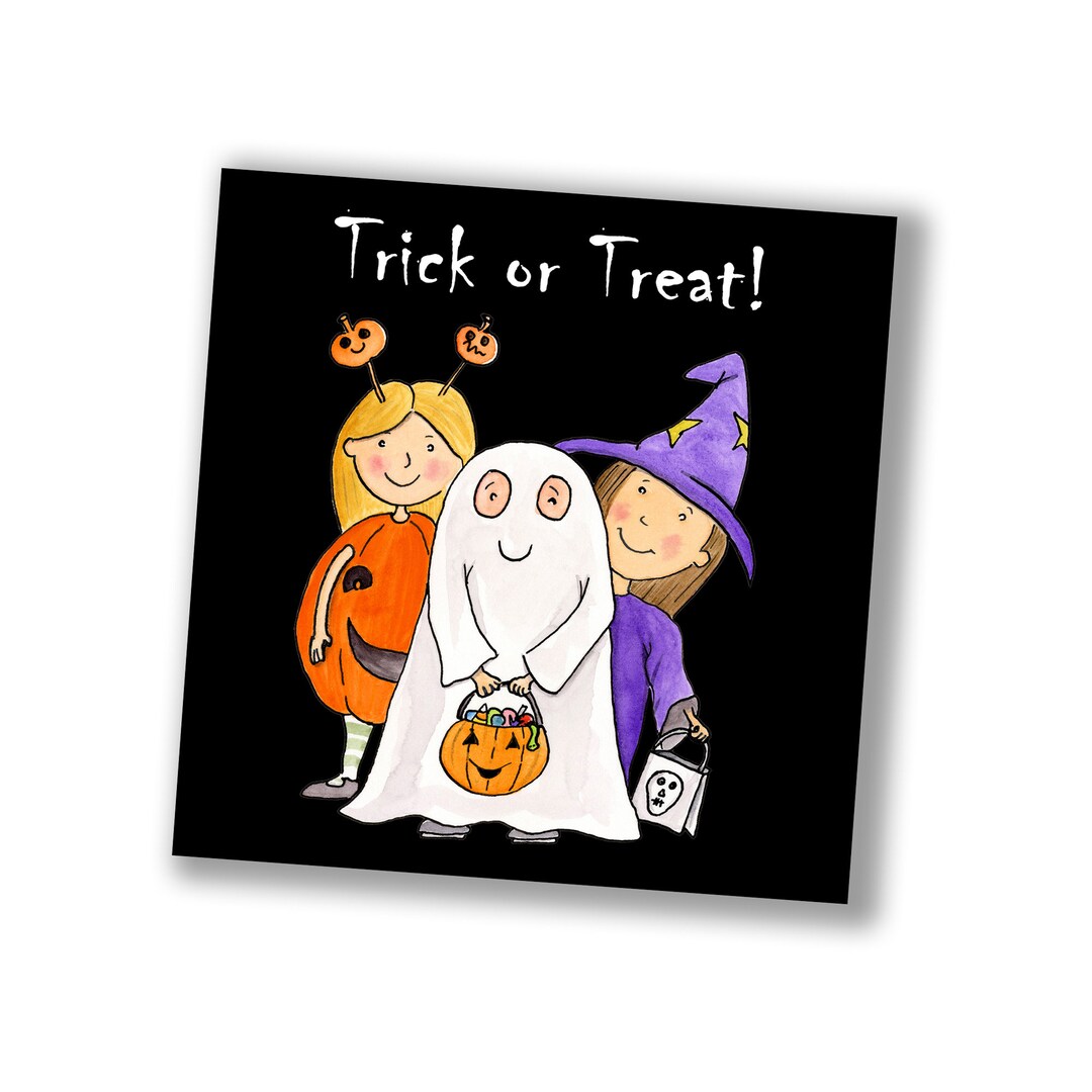 Trick or Treat Halloween Greetings Card - Halloween Party Invite, by ...