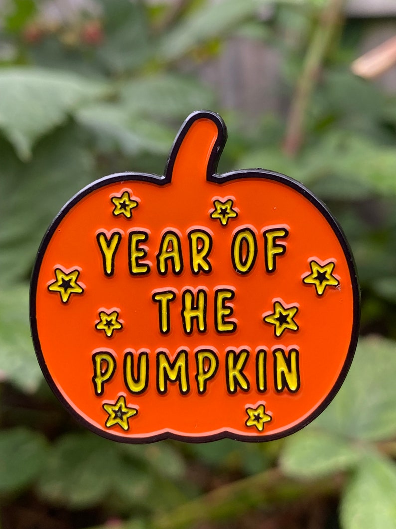 Year of the Pumpkin Enamel Pin Halloween Pin Limited - Etsy