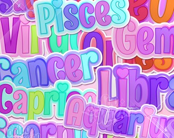 Y2k Zodiac Stickers - Etsy