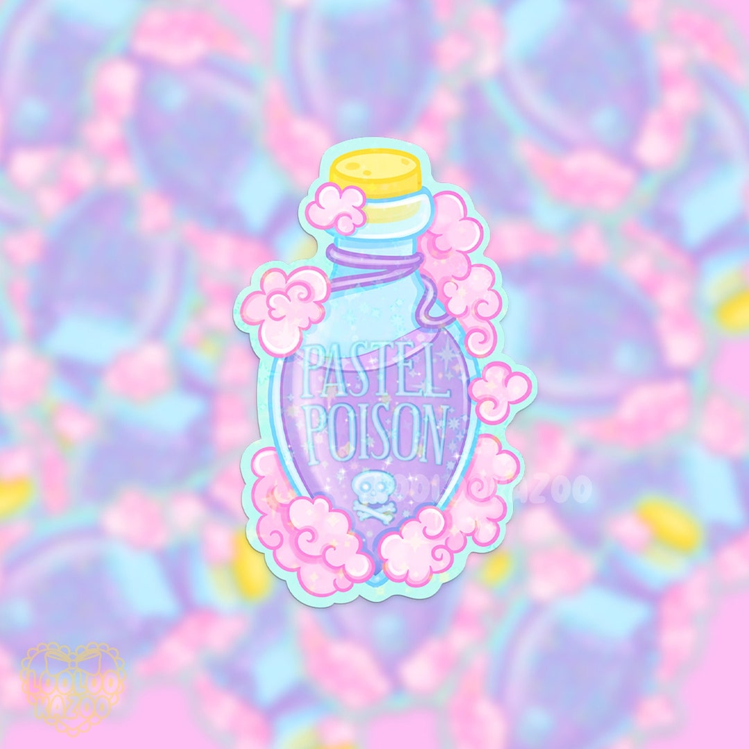 Holographic Pastel Poison Vinyl Die Cut Sticker Pastel Goth - Etsy