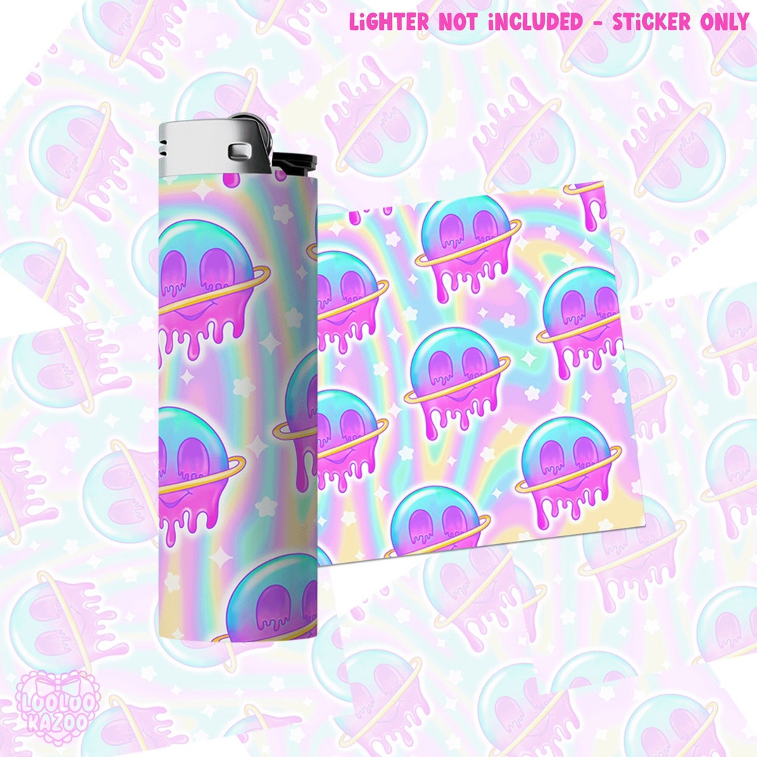 Drippy Saturn Face Lighter Sticker Wrap, Smoking Accessories, Stoner ...