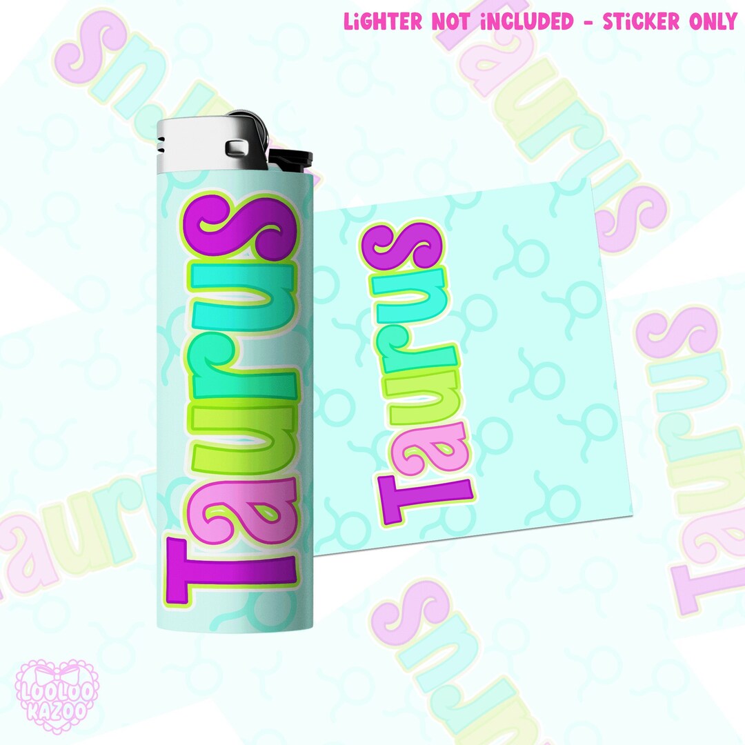 Taurus Lighter Sticker Wrap Cute Accessories Stoner Gifts - Etsy