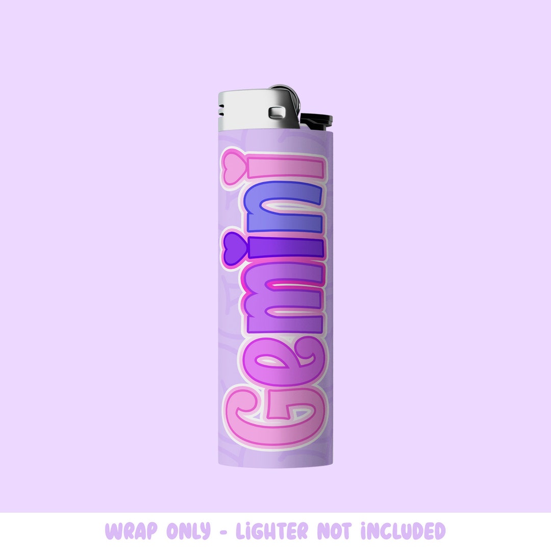 Gemini Zodiac Sign Lighter Sticker Wrap, LIGHTER NOT INCLUDED Smoking ...