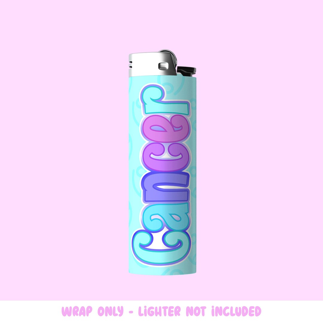 Cancer Zodiac Sign Lighter Sticker Wrap, LIGHTER NOT INCLUDED Smoking ...