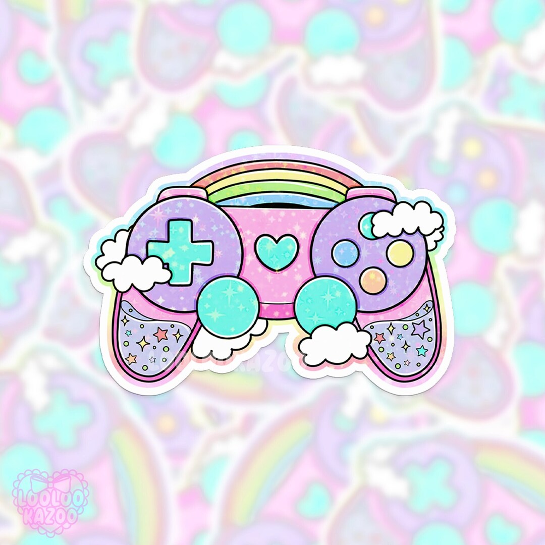 Holographic Gaming Controller Vinyl Die Cut Sticker Cute - Etsy