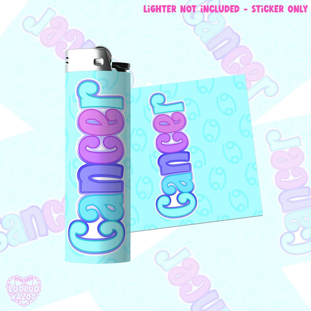 Cancer Zodiac Sign Lighter Sticker Wraps Smoking Accessories - Etsy