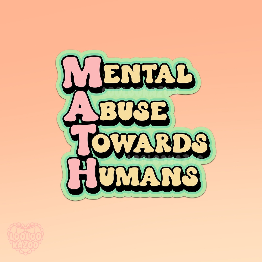 MATH Matte Vinyl Die Cut Sticker, Aesthetic Stickers for Laptops ...