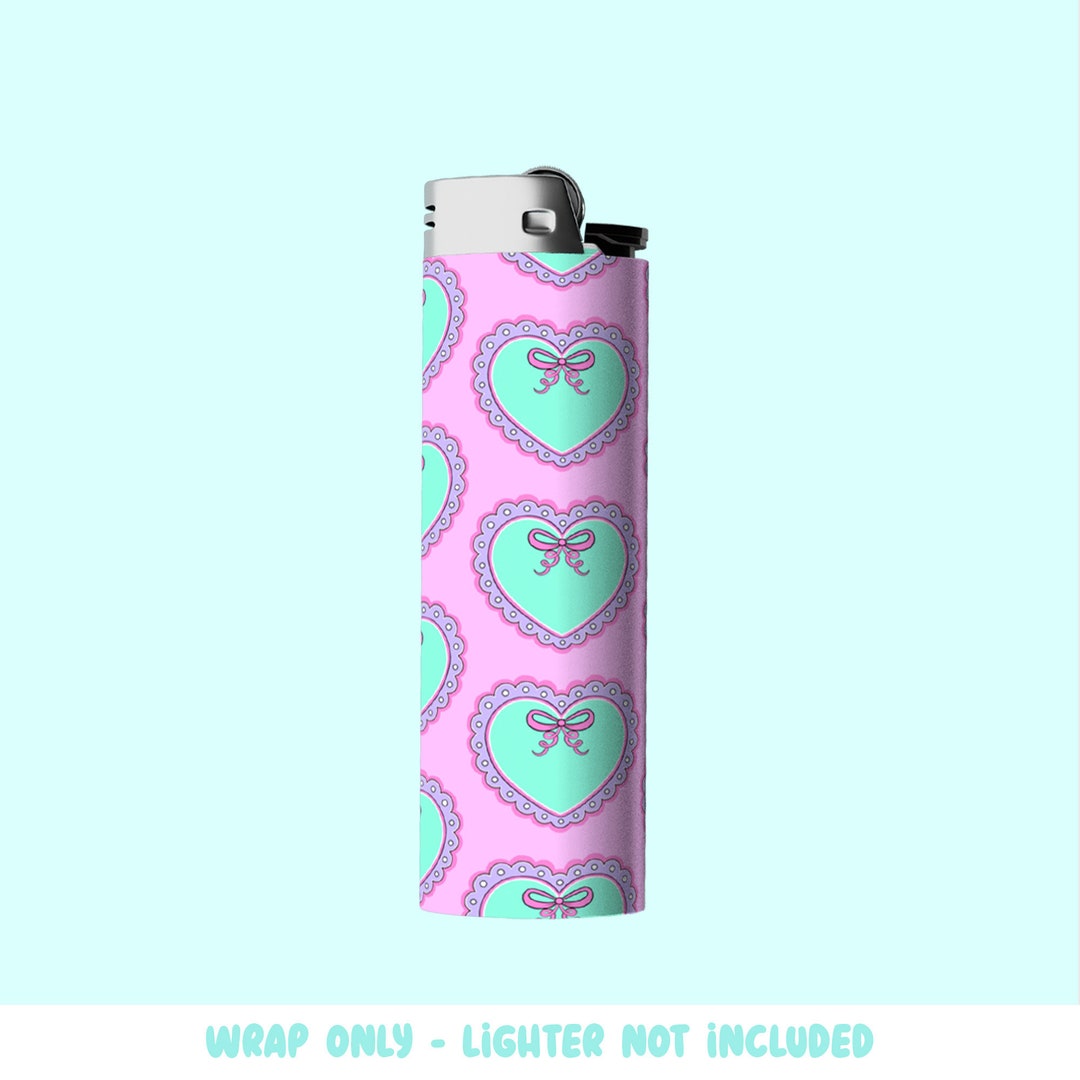 Lace Hearts Lighter Sticker Wrap, LIGHTER NOT INCLUDED Girly Smoking ...
