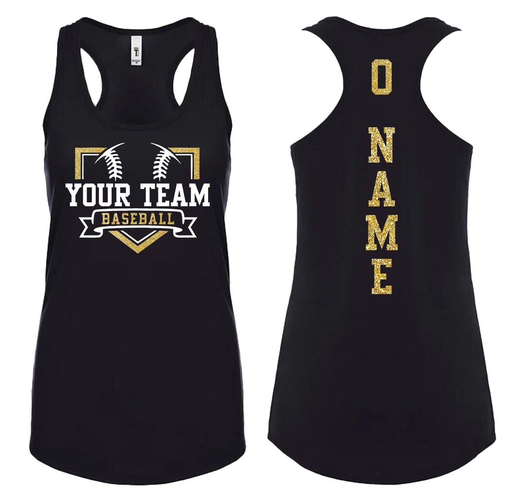 Personalized Baseball Number and Name Tank Tops, Custom Baseball Tank ...
