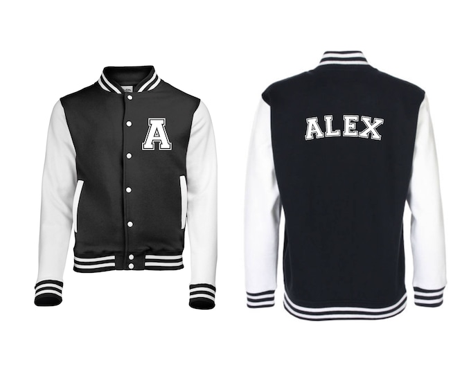 Personalized Initial and Name Varsity Jacket, Letterman Jacket - Etsy