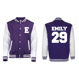 Personalized Initial, Name and Number Varsity Jacket, Letterman Jacket ...