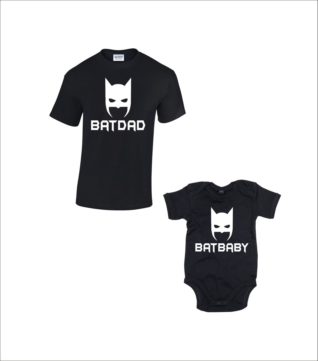 Bat Dad and Bat Baby, Matching Father Son, Daddy Birthday Gift, Father ...