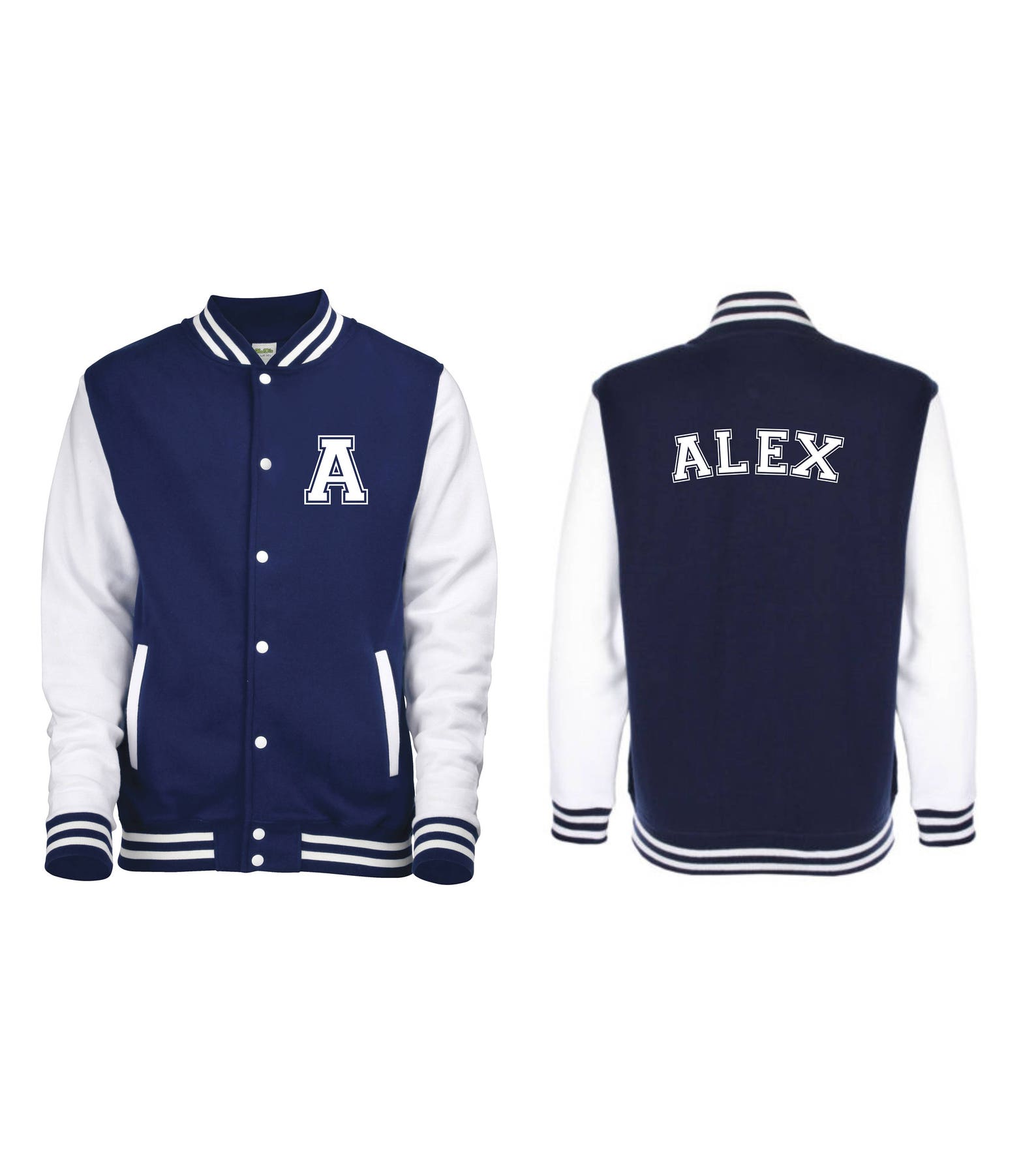 Personalized Initial and Name Varsity Jacket Letterman Jacket - Etsy