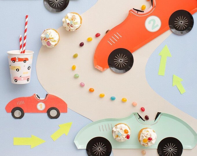 8 Race Car Party Plates Race Car Paper Plates Race Car - Etsy UK