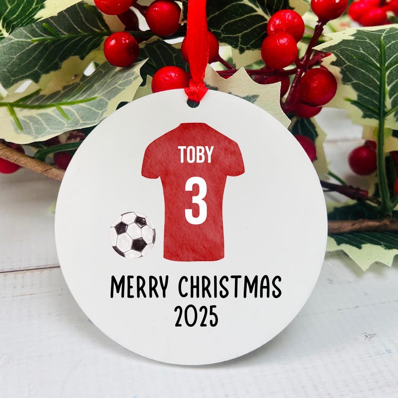 Football Christmas Tree Decoration - Etsy UK