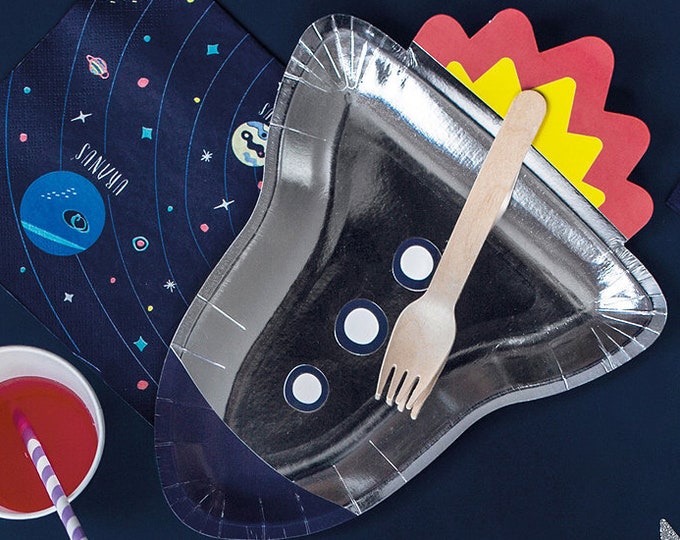 6 Space Theme Party Plates, Outer Space Birthday Party, Space Party ...