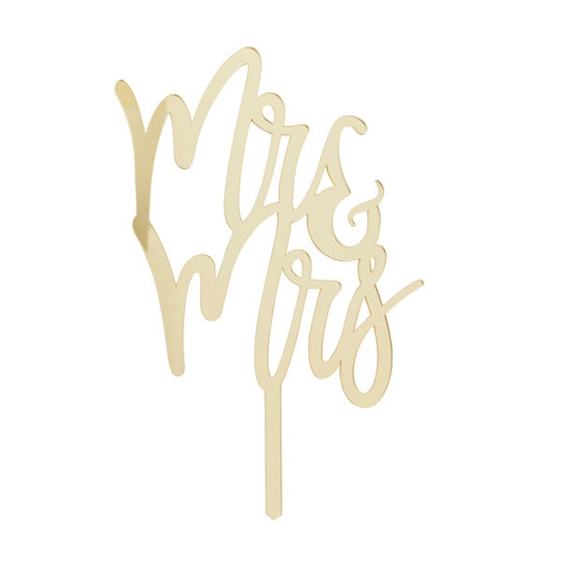 Mr And Mrs Gold Acrylic Cake Topper Wedding Cake Topper Gold Etsy Uk