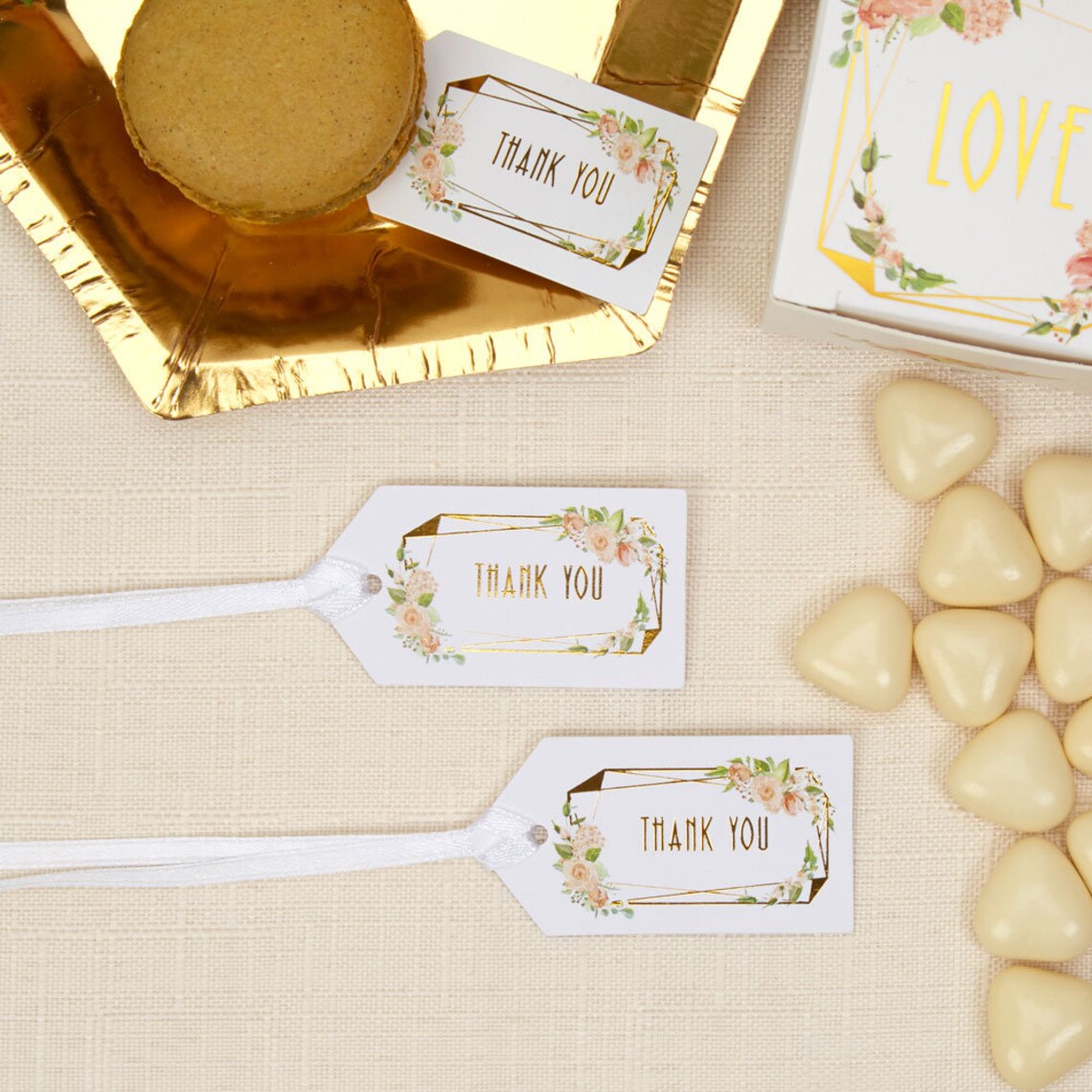 10 Gold Floral Wedding Favour Boxes, Party Favour Box, Bridal Shower ...