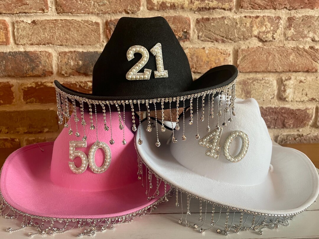 Birthday Cowboy Hat, 40fest, Festival Hat, Birthday Hat, Milestone ...