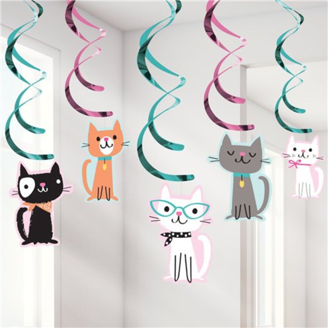 Kitty Cat Party Banner, Kitty Cat Party Bunting, Kitty Cat Party ...