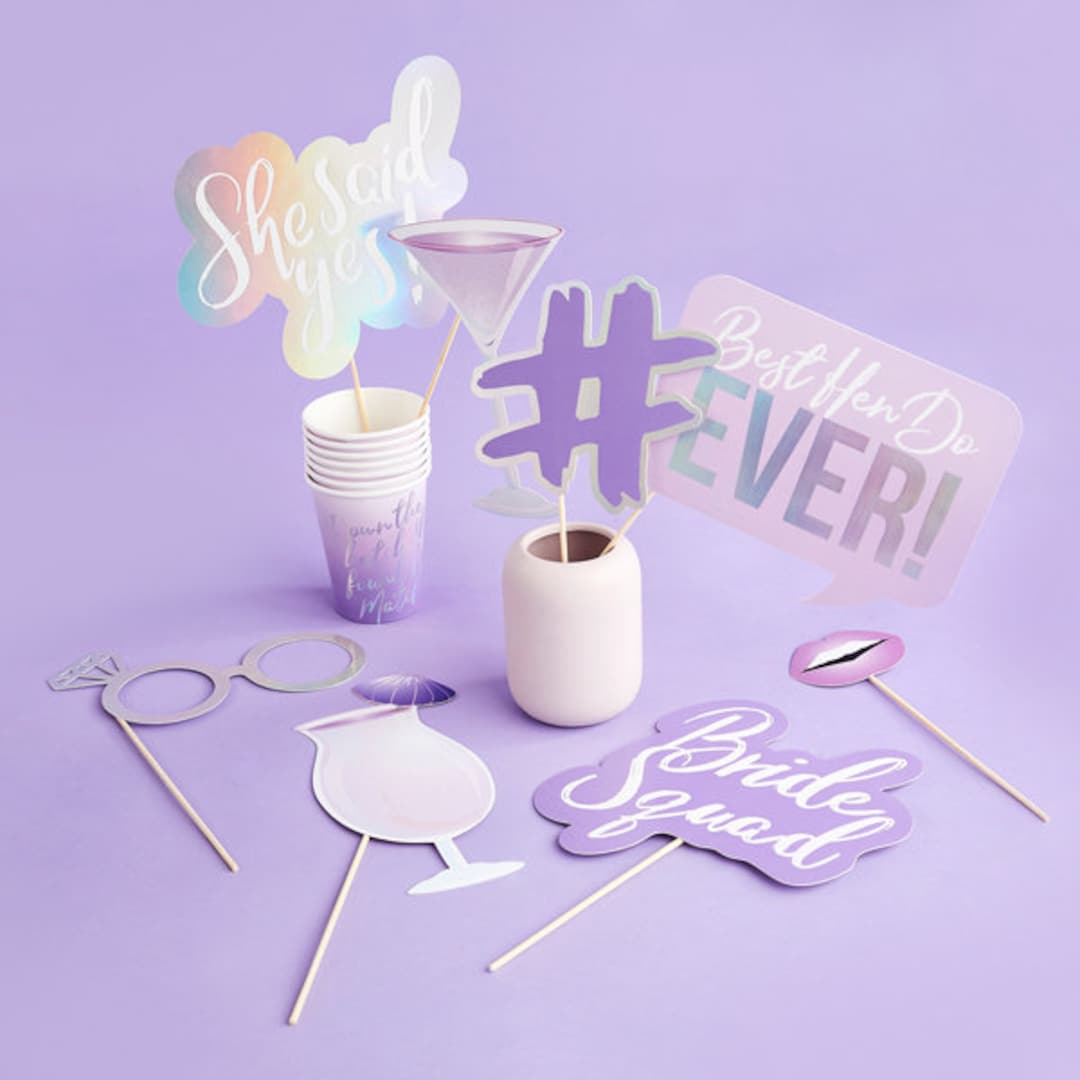 Bride Squad Hen Party Photo Booth Props, Hen Party Props, Bachelorette ...
