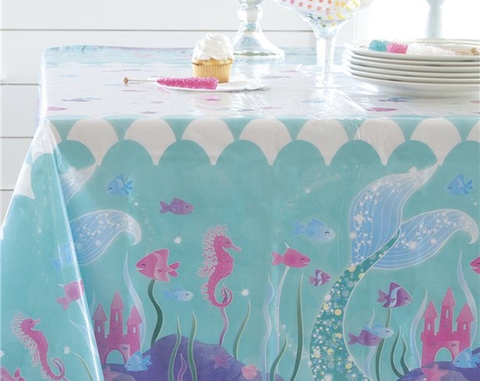 Mermaid Tablecover, Mermaid Birthday, Mermaid Table Cloth, Mermaid ...