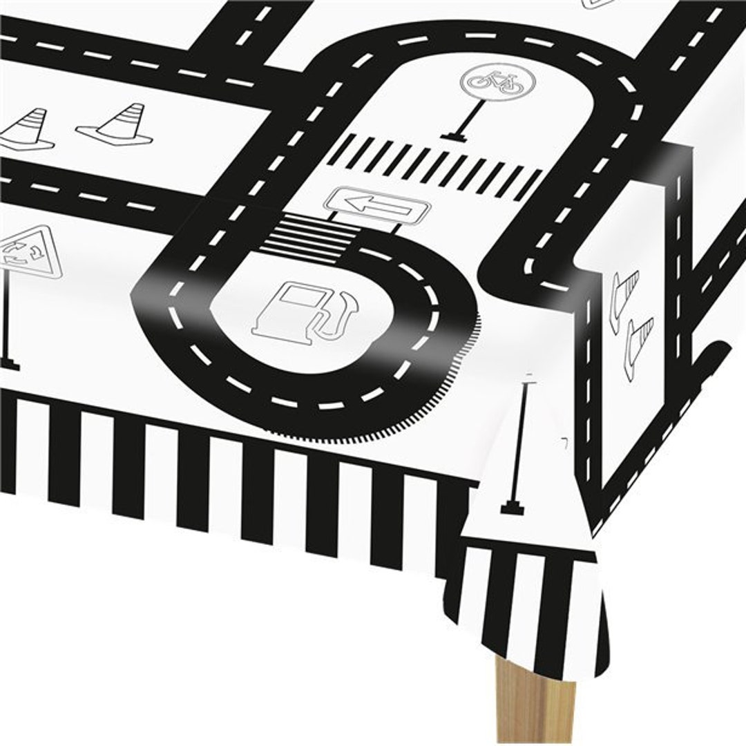 Road Map Table Cover Road Map Table Covering Construction - Etsy