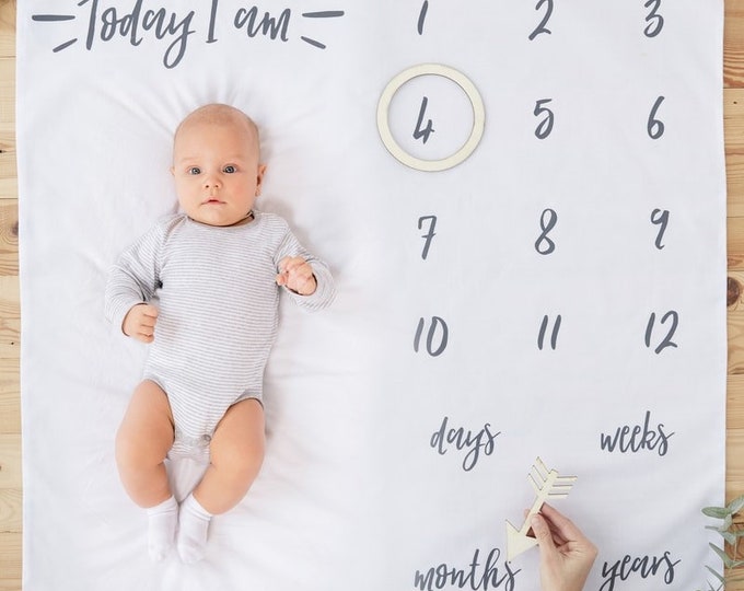 Baby Milestone Blanket Baby Milestone Mat Baby Shower Gift - Etsy