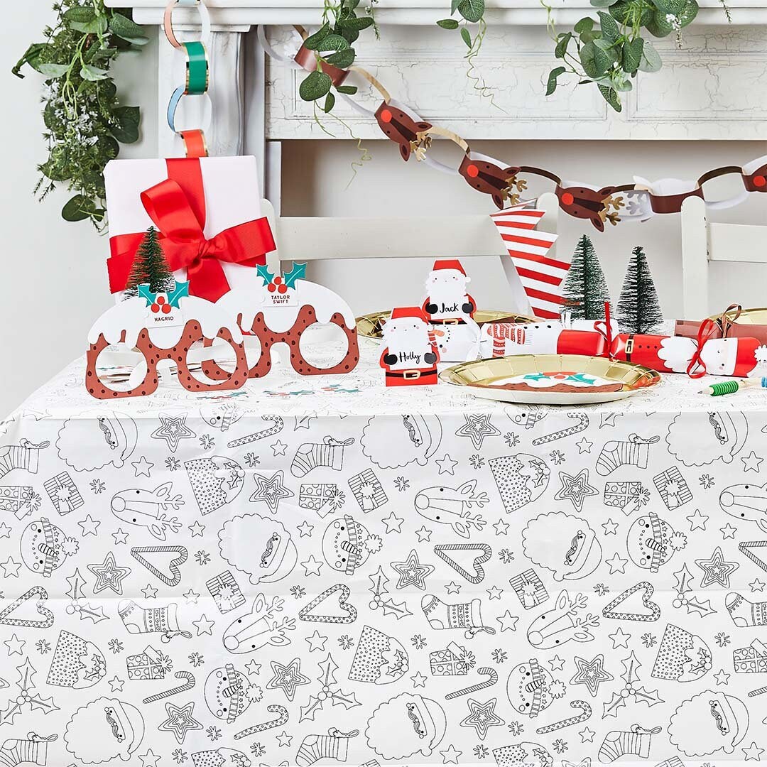 Christmas Colour in Paper Table Cloth Christmas Table Cover - Etsy Canada