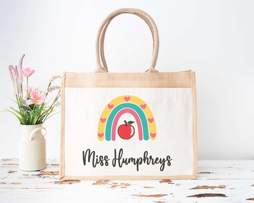 Personalised Teacher Tote Bag, Teacher Gift, Custom Bag, Tote Bag, TA ...