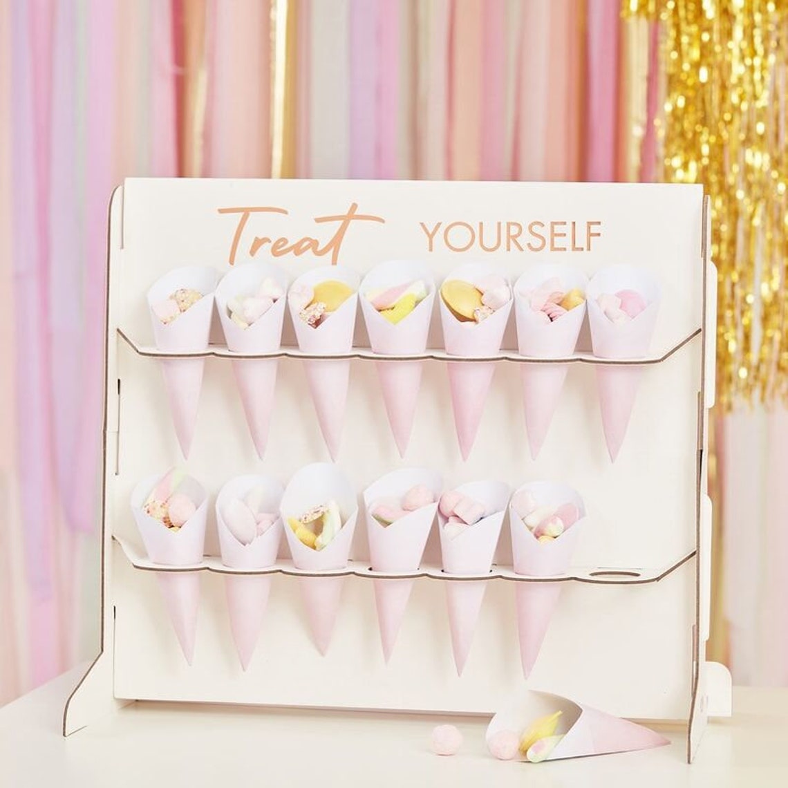 Food Cone Sweet Table Treat Stand, Sweet Table Stand, Candy Table ...