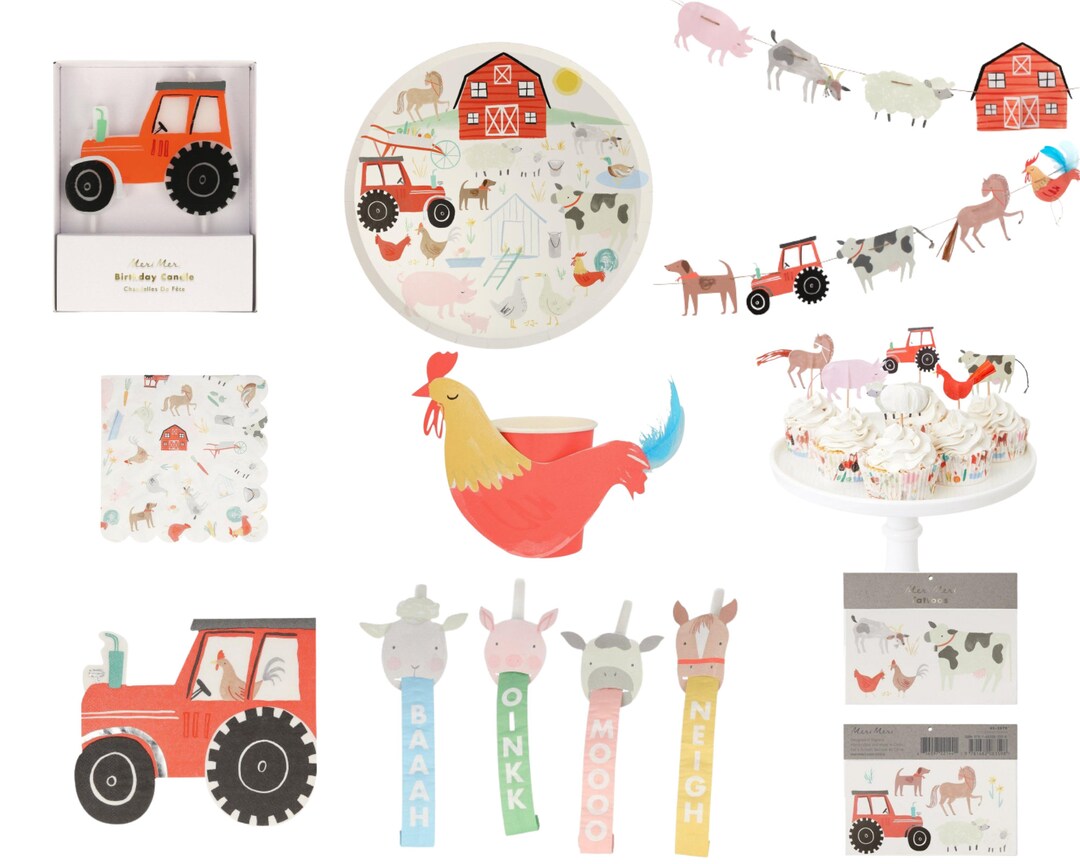 Farm Party Decorations, Farm Animal Party Supplies, Farm Birthday Party ...