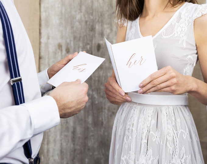 Rose Gold Wedding Vow Books Wedding Vow Booklet Vow Cards - Etsy UK