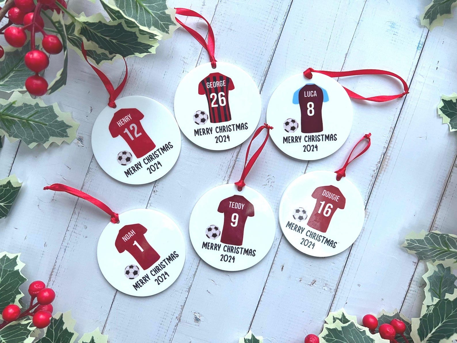 Personalised Football Tree Decoration, Football Bauble,personalised ...