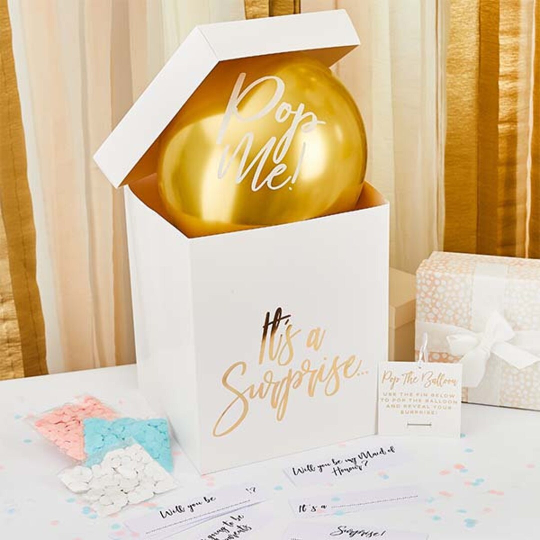 Gold Surprise Reveal Balloon Kit, Gender Reveal Balloon, Surprise ...